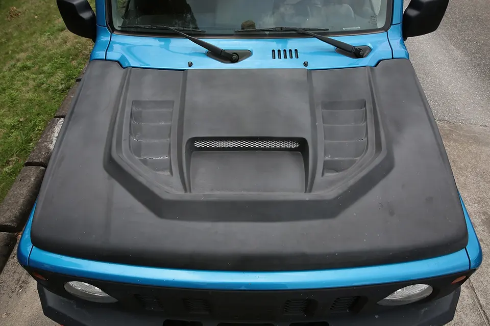 Black Carbon Fiber Engine Bonnet Hood for Jimny JB74 JB74 2018 2019 ...